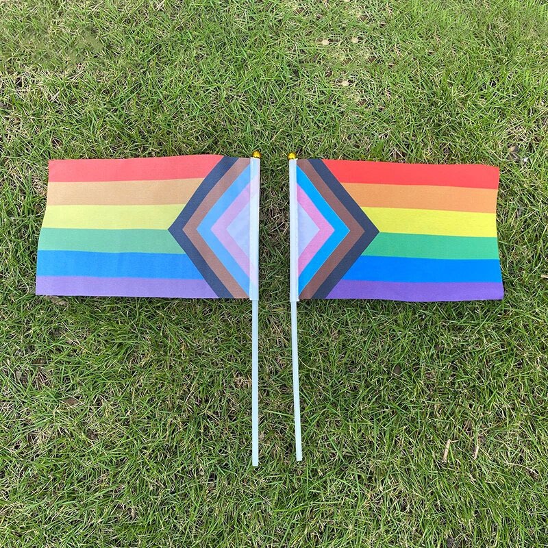 Progress Pride Hand Flags x5 - Rainbow Republic