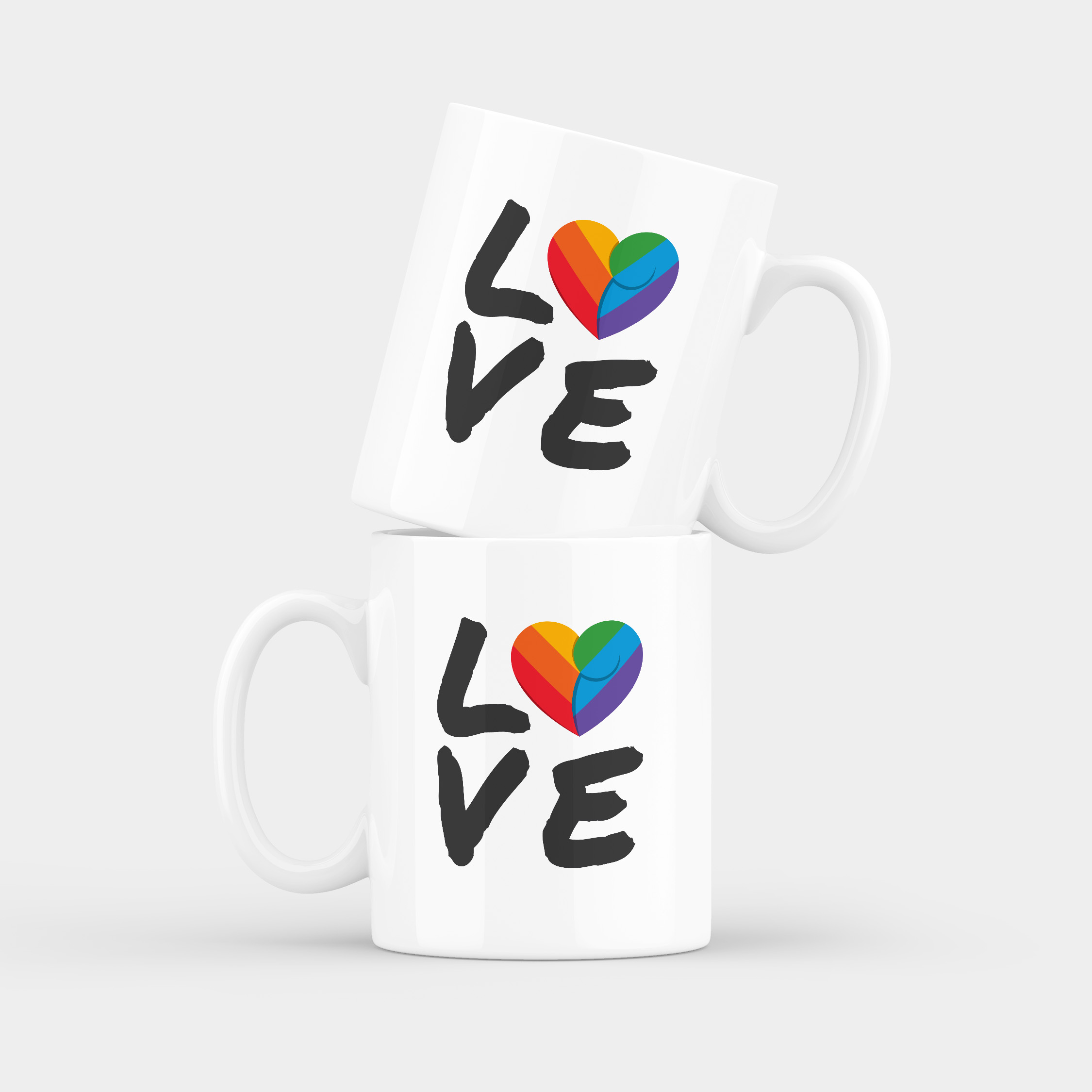 Rainbow Heart Love Mug - Rainbow Republic