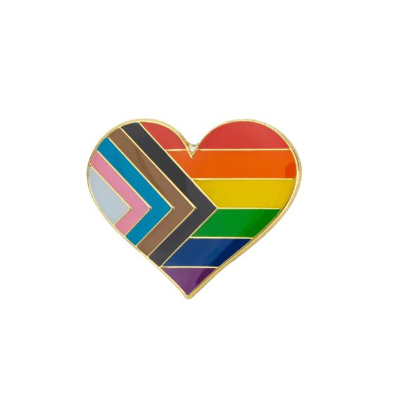Progress Pride Heart Pin - Rainbow Republic