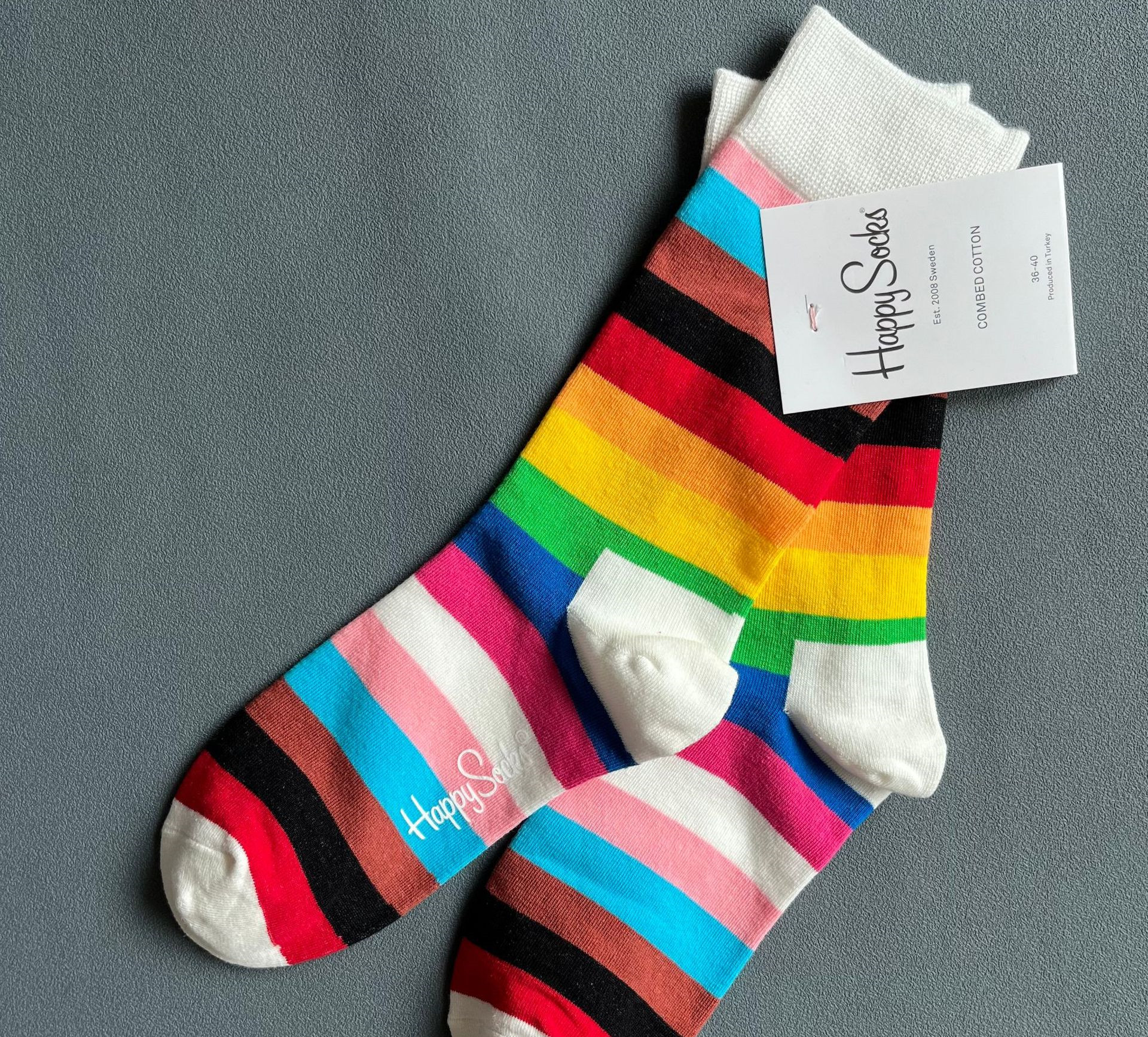 Progress Pride Stripe Socks - Rainbow Republic