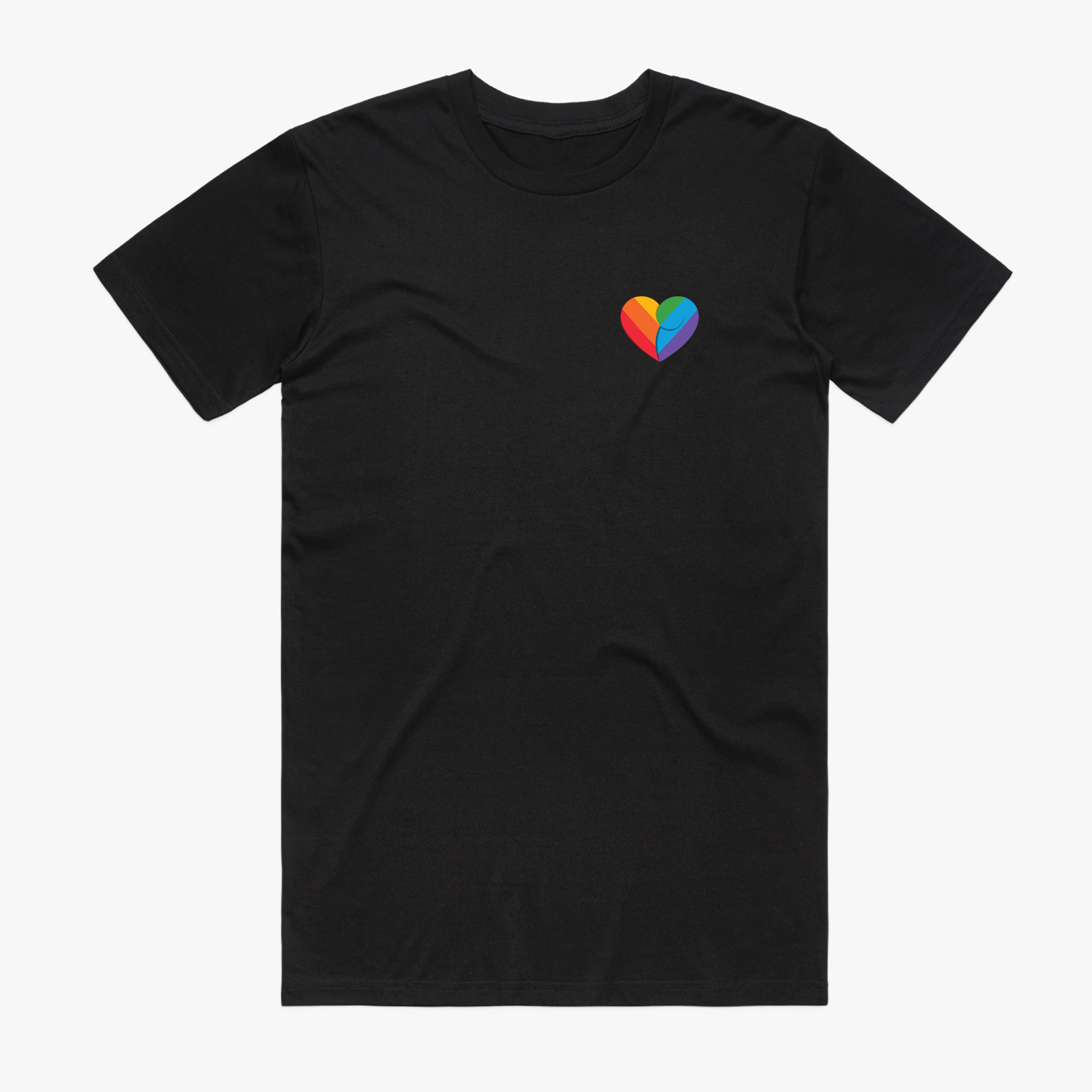 Rainbow Koru Heart Pocket Tee - Rainbow Republic NZ