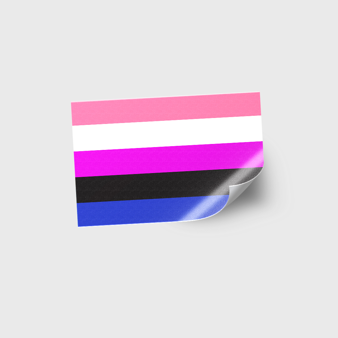 Gender-Fluid Pride Sticker - Rainbow Republic
