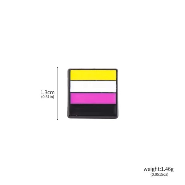 Non-binary Pride Mini Enamel Pin - Rainbow Republic