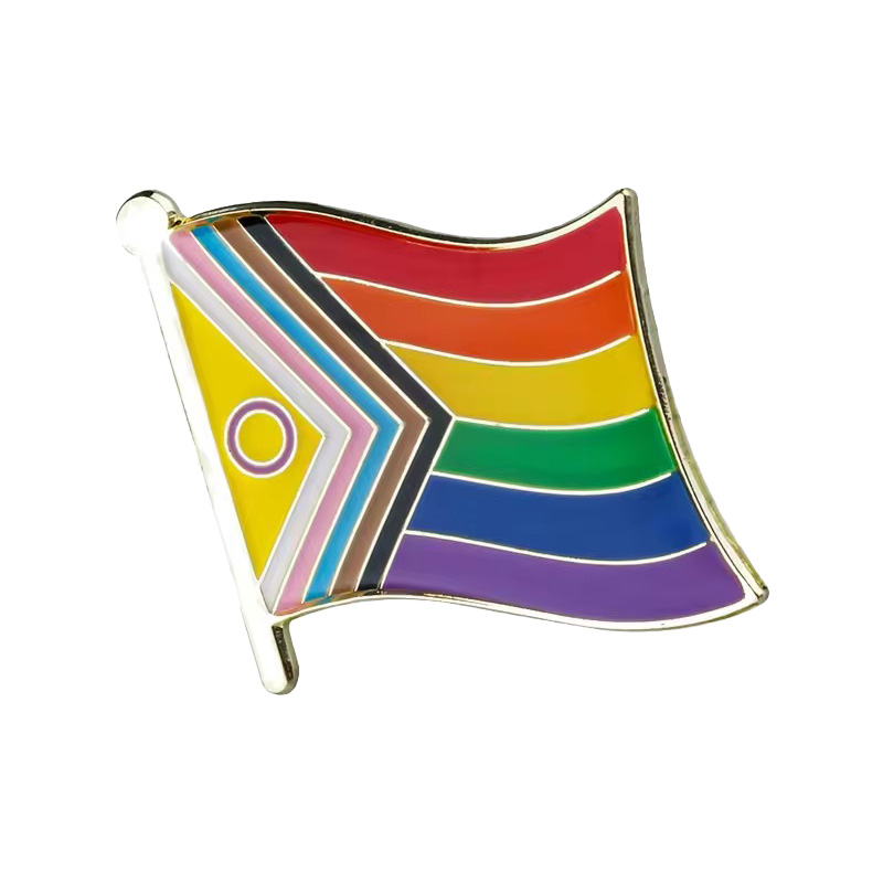 Intersex-Progress Pride Wave Flag Pin - Rainbow Republic